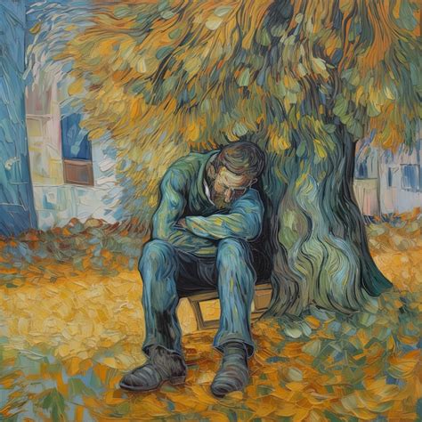 Un Hombre Está Sentado Debajo De Un árbol Con Las Palabras La Palabra