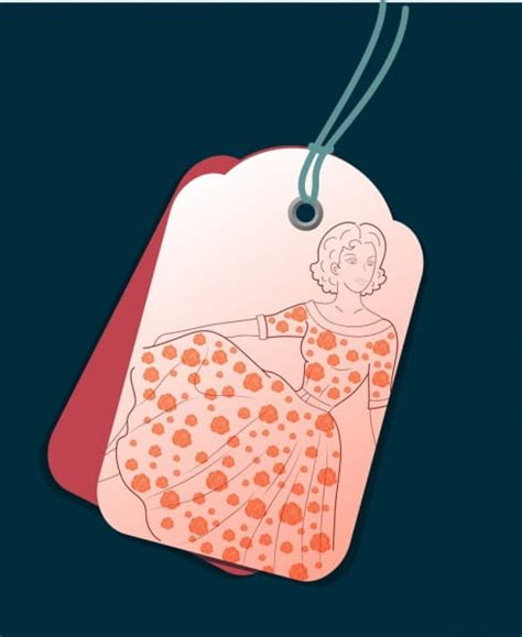 패션 태그 템플릿 여자 드레스 아이콘 Eps Ai Uidownload