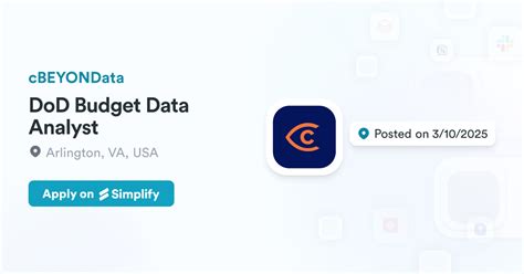 Dod Budget Data Analyst Cbeyondata Simplify Jobs