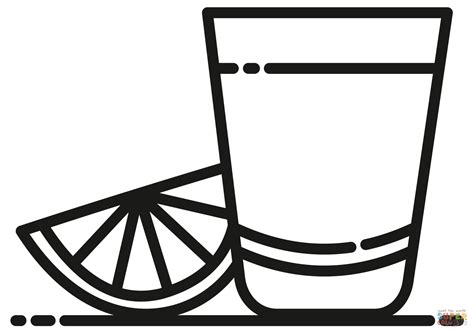 Shot Glass Clipart Black And White