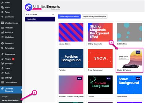 Masks And Patterns Background Unlimited Elements For Elementor
