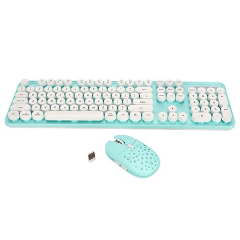 Wireless Keyboard And Mouse Combo Pure Color Retro 2 4g Wireless Keyboard Mouse With Round
