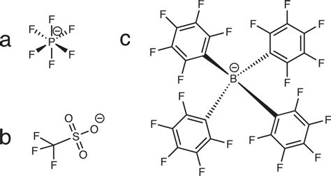 The Three Anions Used In This Study A Pf6⁻ B Tfl⁻ C Tpb