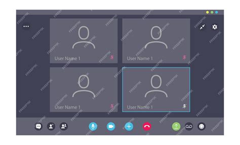 Premium Vector Videocall Conference User Interface Template