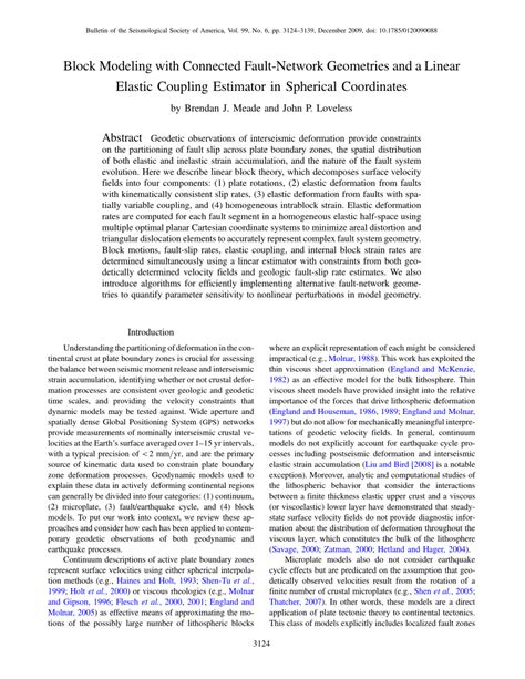 Pdf Block Modeling With Connected Fault Network Geometries And A