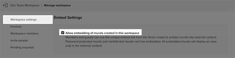 Enable Embedding For Your Company Or Workspace