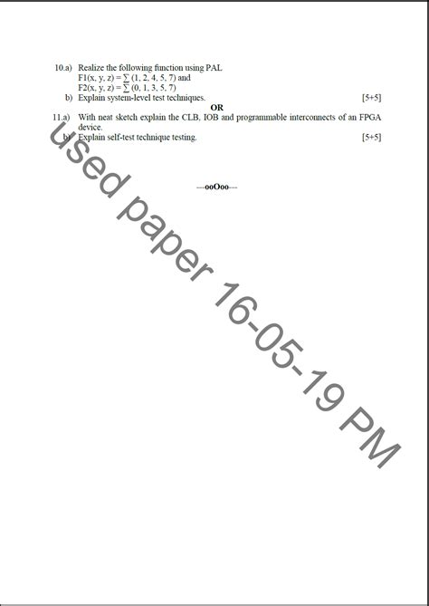 Jntuh Btech Vlsi Design May 2019 Question Paper University