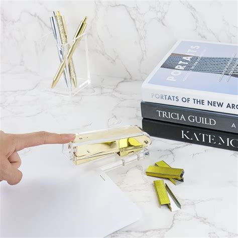 Engrapadora manual con grapas engrapadora estándar de oro amarillo