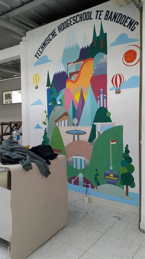 Murals At Bandung Institute Of Technology Mural Mural Dinding Dinding