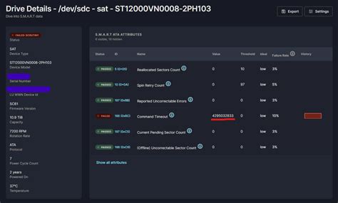 Bug Seagate Drive Command Timeout With Huge Raw Value · Issue 522