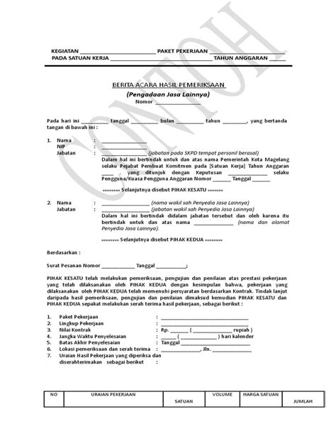 Berita Acara Hasil Pemeriksaan Pdf