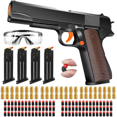 Buy Toy S With Soft Bullets Shell Ejecting Toy With Magazines Cool Toy Pistol Educational