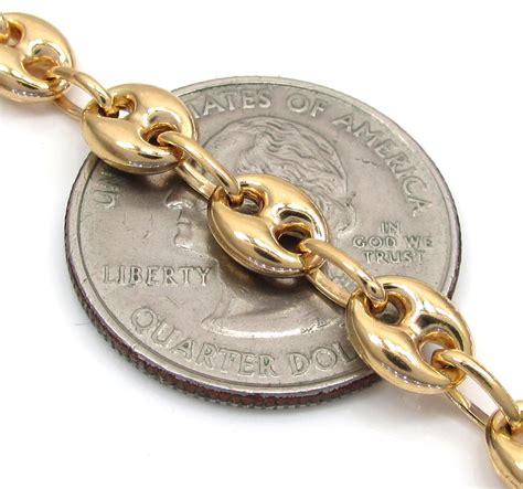 Buy 10k Yellow Gold Puffed Mini Gucci Hollow Chain 16 30 Inch 650mm
