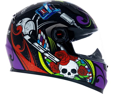 Ls2 Cap Ff358 Pigment Matte Blkviolet Brasil Moto Store