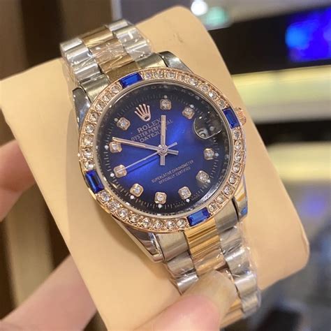 ฟรีกล่อง ของแท้ Rolex นาฬิกาข้อมือควอตซ์ สายสแตนเลส กันน้ํา หรูหรา