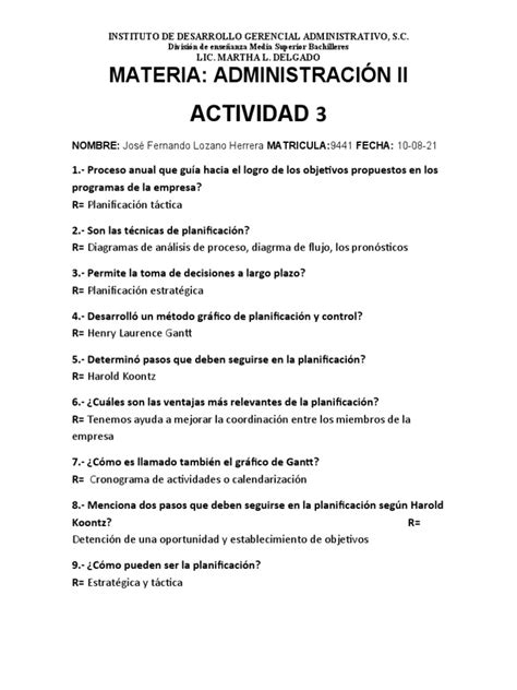 Actividad 3 Administración Ii Pdf