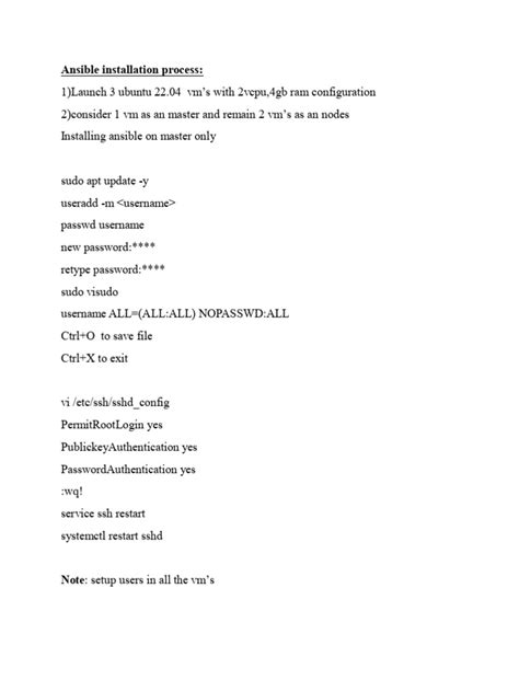 Ansible Installation Process Pdf