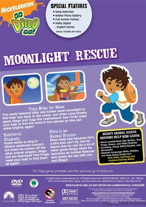 Go Diego Go Dvd Set Go Diego Go Moonlight Rescue Read