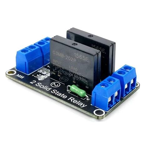 Solid State Relay Module 2 Channel 5V Low Level Trigger Makers