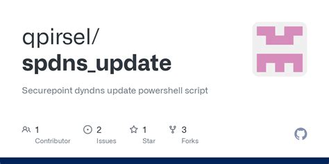 GitHub Qpirsel Spdns Update Securepoint Dyndns Update Powershell Script