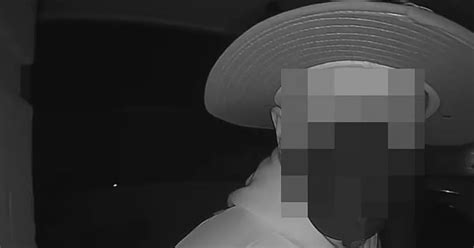 Creepy Night Stalker In Wide Brim Hat Caught On Ring Doorbell Hunted By Police Daily Star