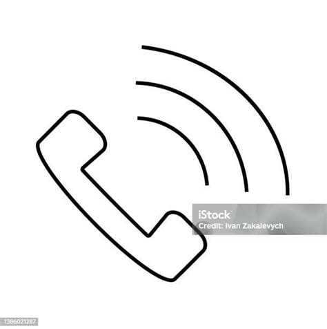 핸드셋 아이콘입니다 전화 기호입니다 호출 벡터에 서명합니다 Brand Name Online Messaging Platform에 대한 스톡 벡터 아트 및 기타 이미지
