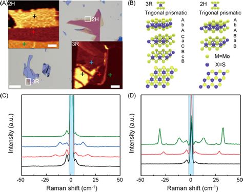 characterization of 3r‐ and 2h‐stacked mos2 layers by a optical