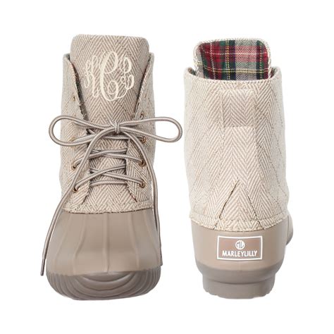 Monogrammed Duck Boots Marleylilly