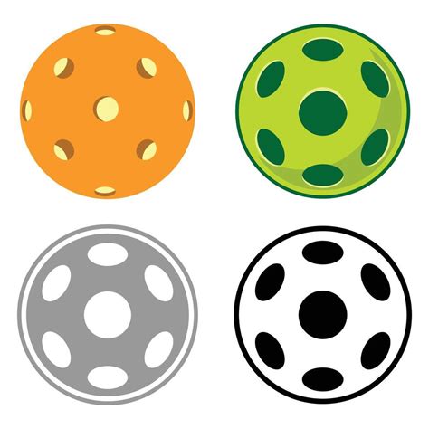 Set Of Pickleball Ball Illustrations 52550793 Vector Art At Vecteezy
