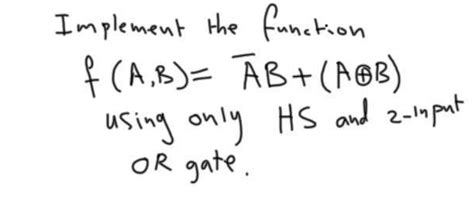 Solved Implement The Function Fab Āb Agb Using