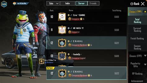 India Solo Conqueror Rank In Bgmi YouTube