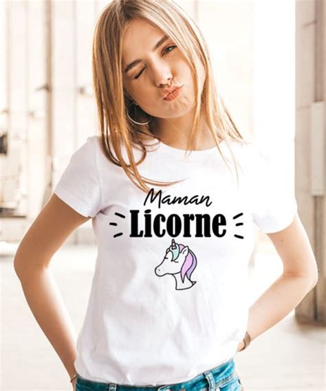 T Shirt Maman Licorne pour femme à 19 99 en coton Bio L Atelier Textile