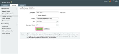Manage Technicians Manageengine Log Mssp Help