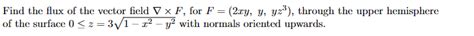 Solved Find The Flux Of The Vector Field F For Chegg