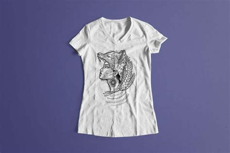 Wolf Maiden Illustrated T Shirt By Munky Design