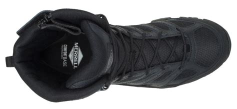 Merrell Mens Black Moab 3 8 Tactical Zip Comfortbase Waterproof Boot