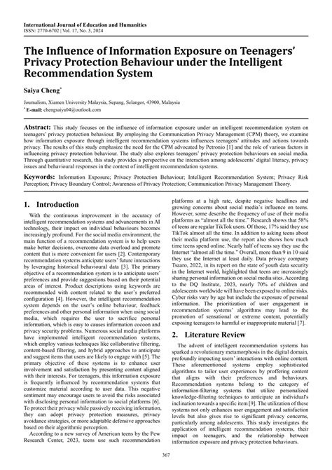 Pdf The Influence Of Information Exposure On Teenagers Privacy