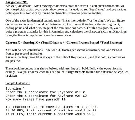 Basics Of Animation When Moving Characters Across Chegg
