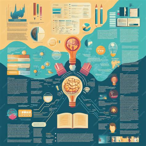 An Illustrated Infographic About Knowledge Learning And Growth Premium Ai Generated Image