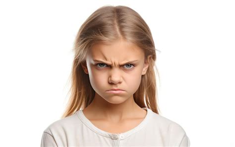 Premium Ai Image Angry Girl On White Background