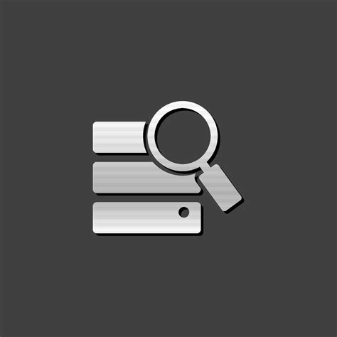 Database Search Icon In Metallic Grey Color Style Hard Disk Server Data Center 38047624 Vector