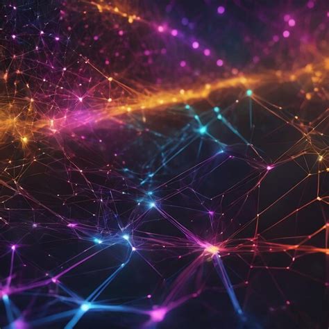 Premium Ai Image Technology Abstract Background With Moving Dots And Lines Network Connection