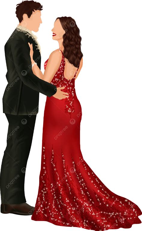 신부와 정장 신랑 클립 아트 벡터 일러스트 레이 션에 대 한 인도 웨딩 커플 복장 빨간 드레스 웨딩 커플 의상 웨딩 커플 웨딩 커플 그림 Png 일러스트 및 Psd