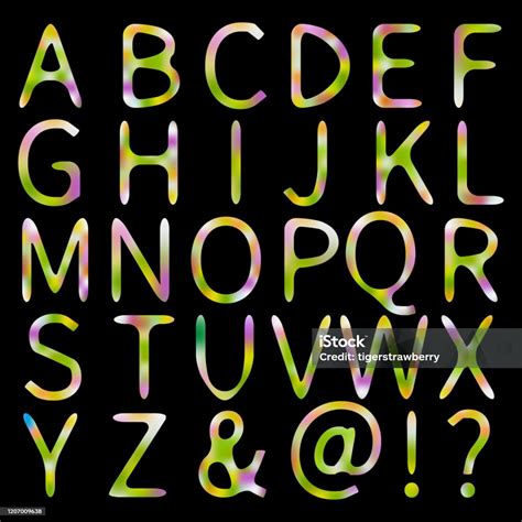 英語字母表集向量集可愛的彩色字母與水彩手繪圖案和紋理字體資本abc帶標點符號的小寫和大寫字母插圖向量圖形及更多一組物體圖片 Istock
