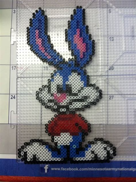 Buster Bunny Perler Bead By Khoriana On Deviantart Perler Crafts
