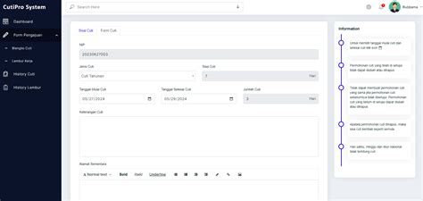 Cutipro Aplikasi Cuti Dan Lembur Karyawan Web Based Php