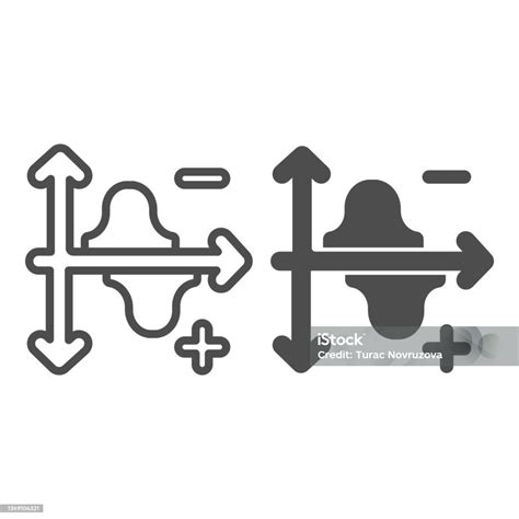 내림차순 곡선을 가진 듀얼 그래프 플러스 및 마이너스 라인과 솔리드 아이콘 다이어그램 개념 흰색 배경에 차트 벡터 사인 모바일 개념 및 웹 디자인에 대한 윤곽 스타일 아이콘