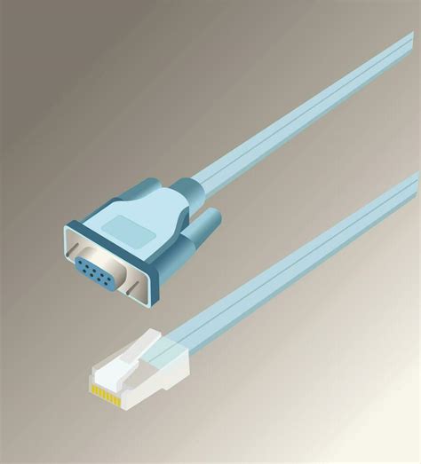 Rj45 To Db9 Console Cable 35980912 Vector Art At Vecteezy