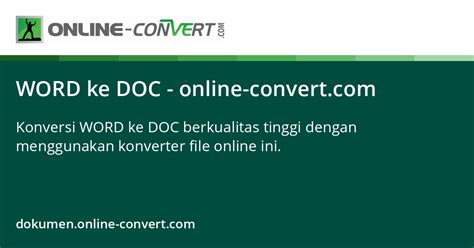 WORD Ke DOC Online Convert Com