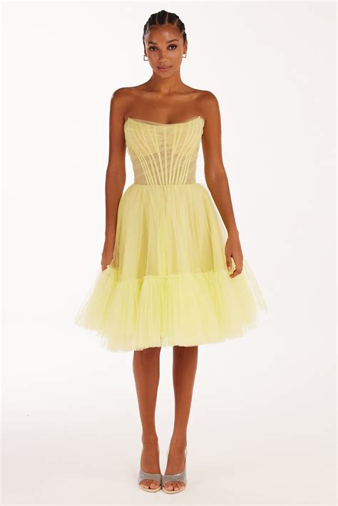 Bright Yellow Tulle Dress Milla Dresses Usa Worldwide Delivery